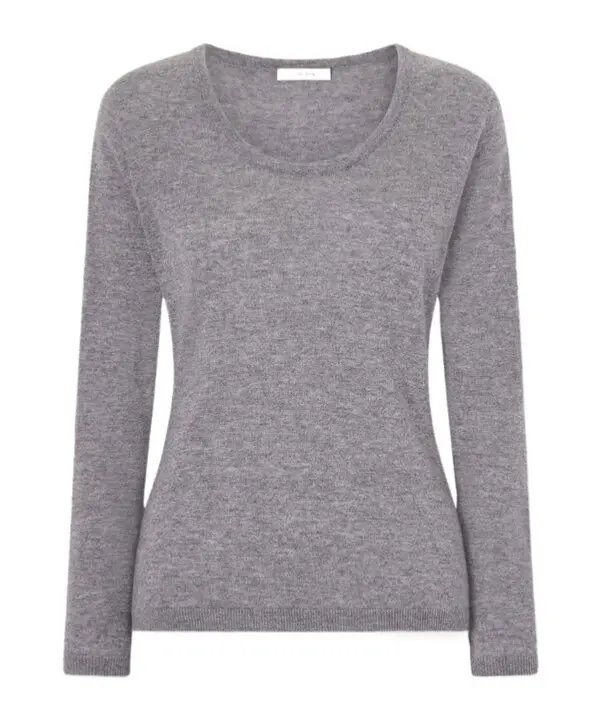 THE ROW Nezena Cashmere Sweater - Light Gray