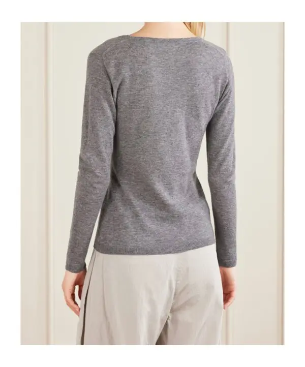 THE ROW Nezena Cashmere Sweater - Light Gray