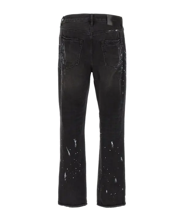 PURPLE BRAND Knee Slit Paint Jeans