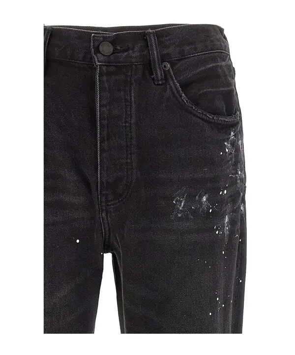 PURPLE BRAND Knee Slit Paint Jeans