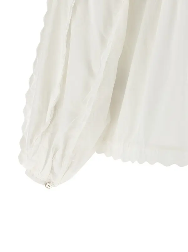 Farm Rio Smocked Sleeve Cotton Top