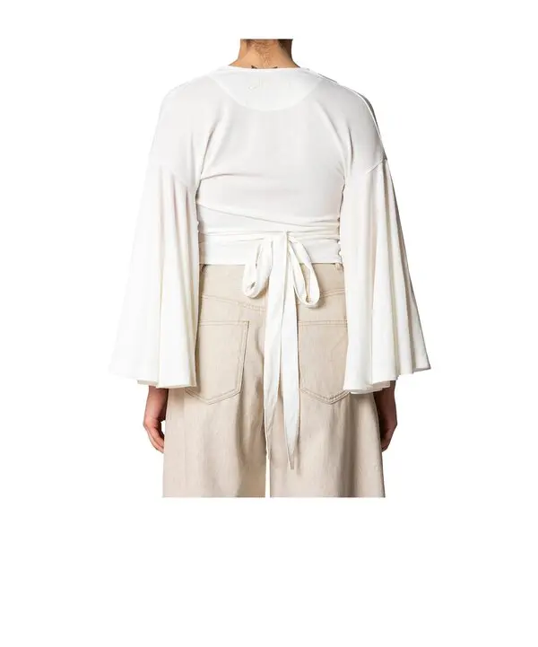 Jacquemus Long-sleeved Tie Blouse - White