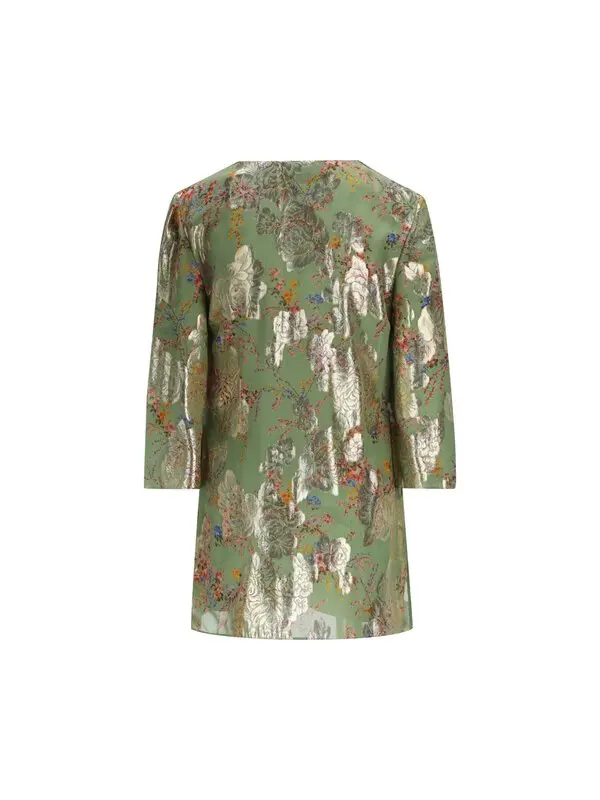 Valentino Garavani Draped Floral Jacquard Top
