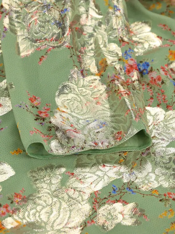 Valentino Garavani Draped Floral Jacquard Top
