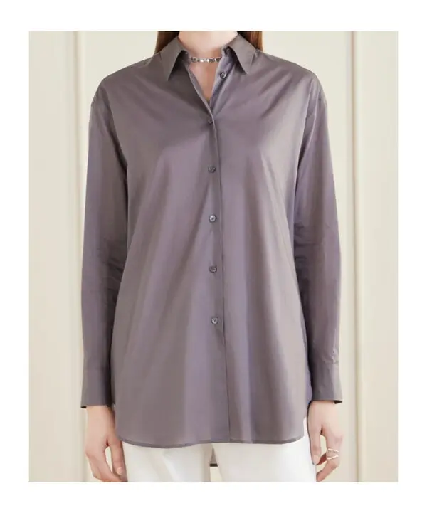 JIL SANDER Muslin Oversized Shirt - Gray