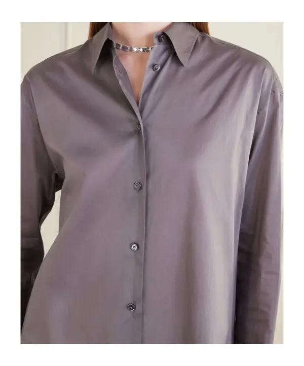 JIL SANDER Muslin Oversized Shirt - Gray