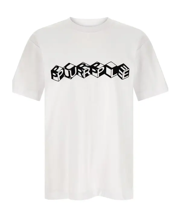 PURPLE BRAND Cube Logo Print T-shirt