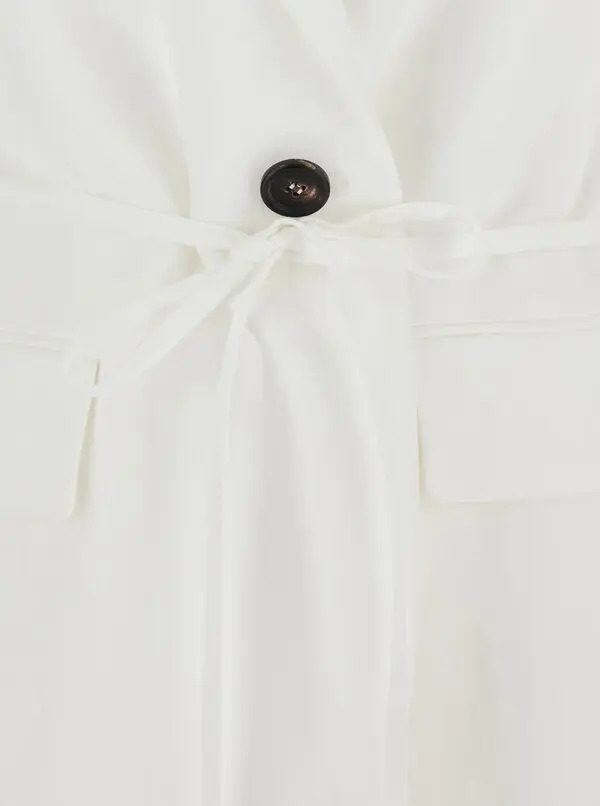 Brunello Cucinelli Tied-waist Jacket - White