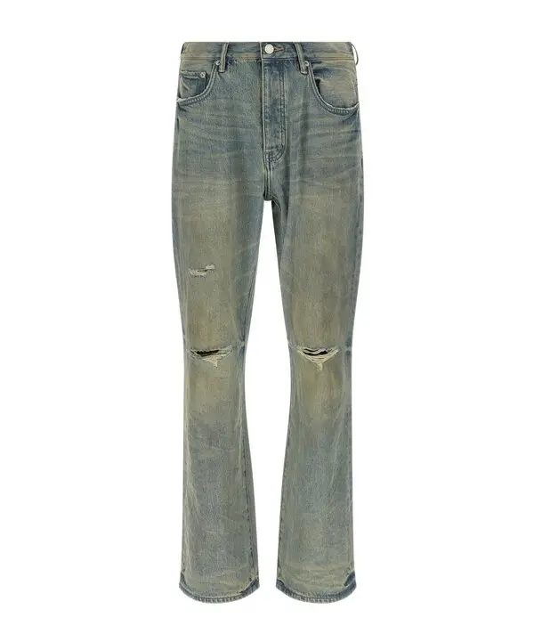 PURPLE BRAND Distressed Flare Jeans - Gray
