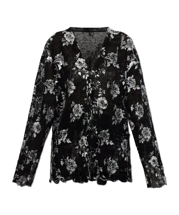 R13 Printed Floral Cardigan