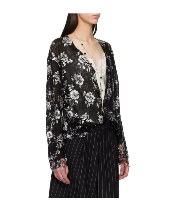 R13 Printed Floral Cardigan