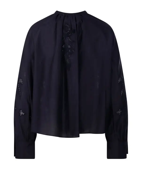FORTE_FORTE Embroidered Balloon Sleeve Top