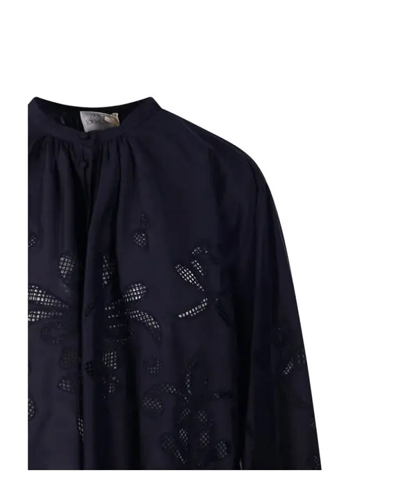 FORTE_FORTE Embroidered Balloon Sleeve Top