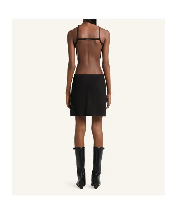 COURREGES V-line Cut-out Mini Dress