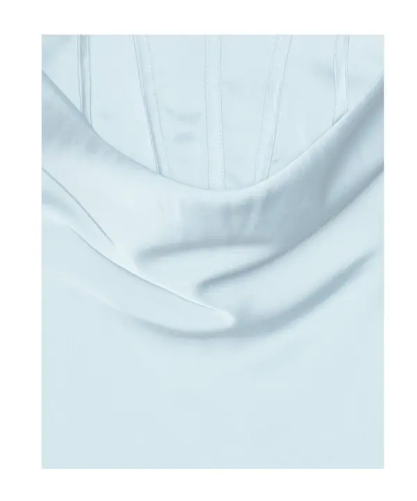 ROTATE BY BIRGER CHRISTENSEN Satin Corset Maxi Dress - Blue