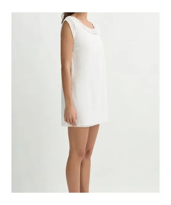 Posse Danielle Lace-trimmed Cotton Mini Dress