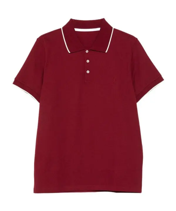Saint Laurent Short-sleeved Polo Shirt - Red