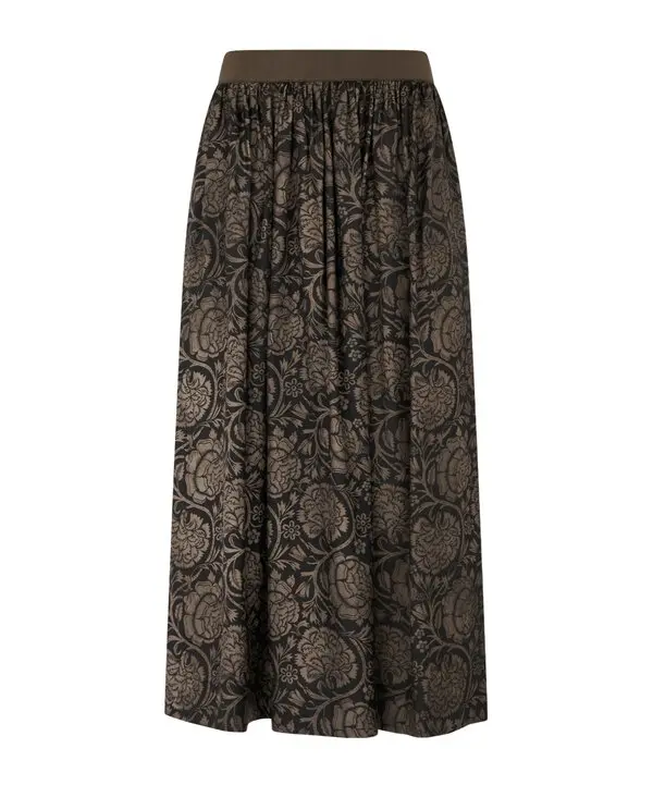 UMA WANG Elastic Waist Midi Skirt - Black
