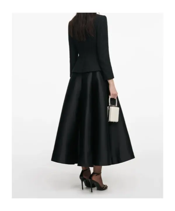 SELF-PORTRAIT Embellished Midi Dress With Diamanté Button Detail
