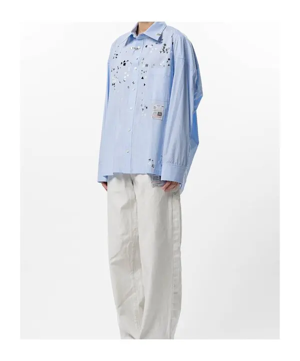 Mihara Yasuhiro Striped Shirt With Stud Embellishments