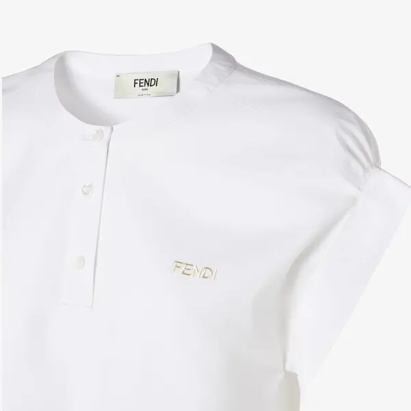 Fendi Short Sleeve Drawstring Hem Blouse