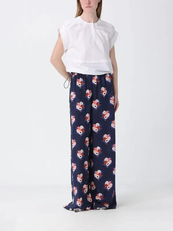 Fendi Short Sleeve Drawstring Hem Blouse