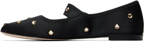 Repetto Georgia Mary Jane Flats With Rhinestone Embellishment