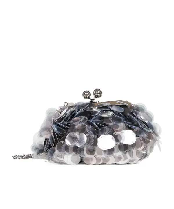 Max Mara Sequin Embellished Clutch Bag - Gray