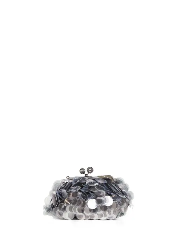 Max Mara Sequin Embellished Clutch Bag - Gray