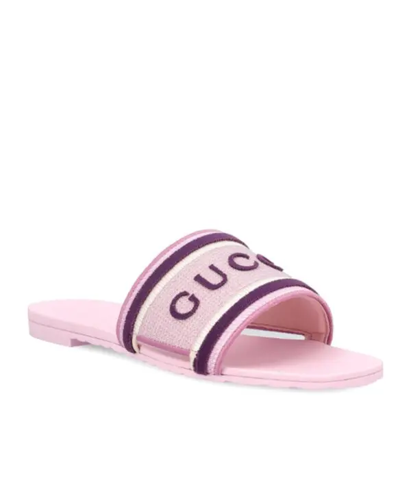 Gucci Logo Lettering Slip-on Slides