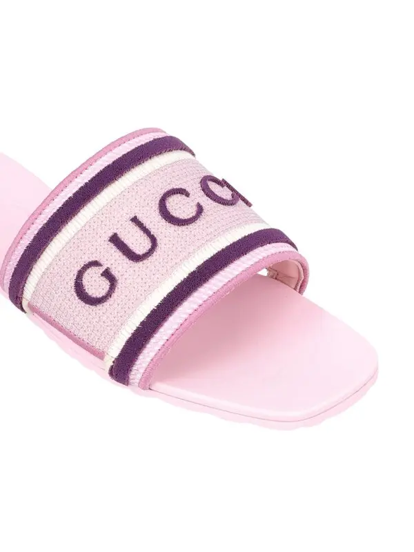 Gucci Logo Lettering Slip-on Slides
