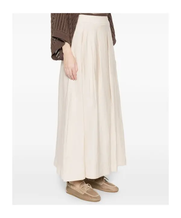 Peserico Pleated Maxi Skirt - White