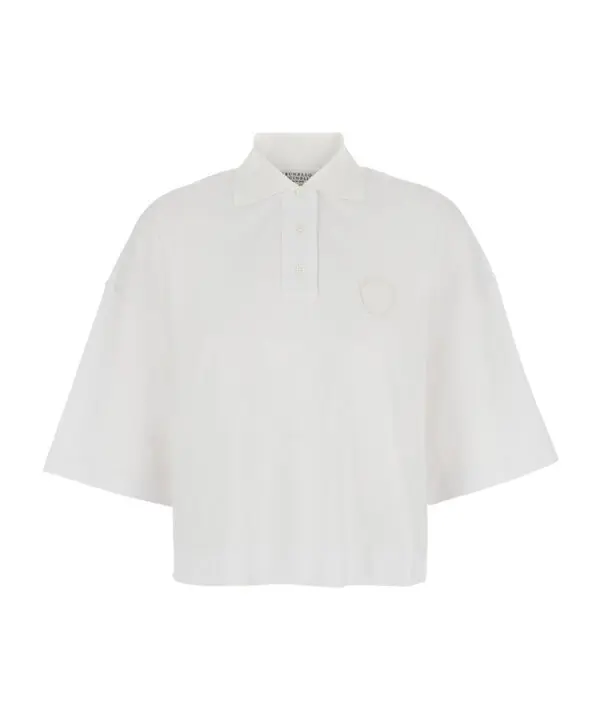 Brunello Cucinelli Collared Short Sleeve Polo Shirt - White