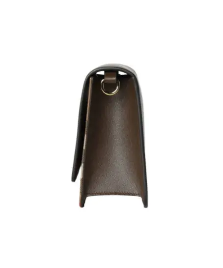 Burberry Mackford Flip Check Shoulder Bag - Black