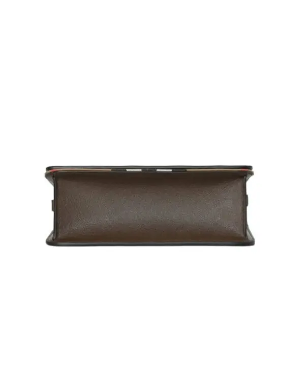Burberry Mackford Flip Check Shoulder Bag - Black