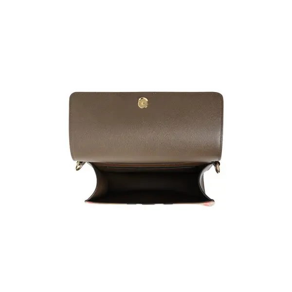 Burberry Mackford Flip Check Shoulder Bag - Black