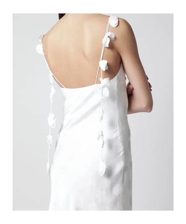 ROTATE BY BIRGER CHRISTENSEN Cowl Neck Midi Dress With Tie Detail