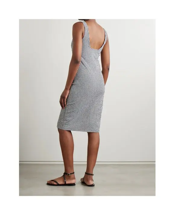 RÓHE Gingham Seersucker Mini Dress