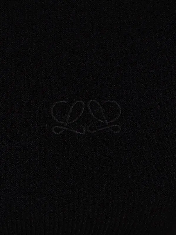 Loewe High-neck Sleeveless Top With Double L Embroidery - Black