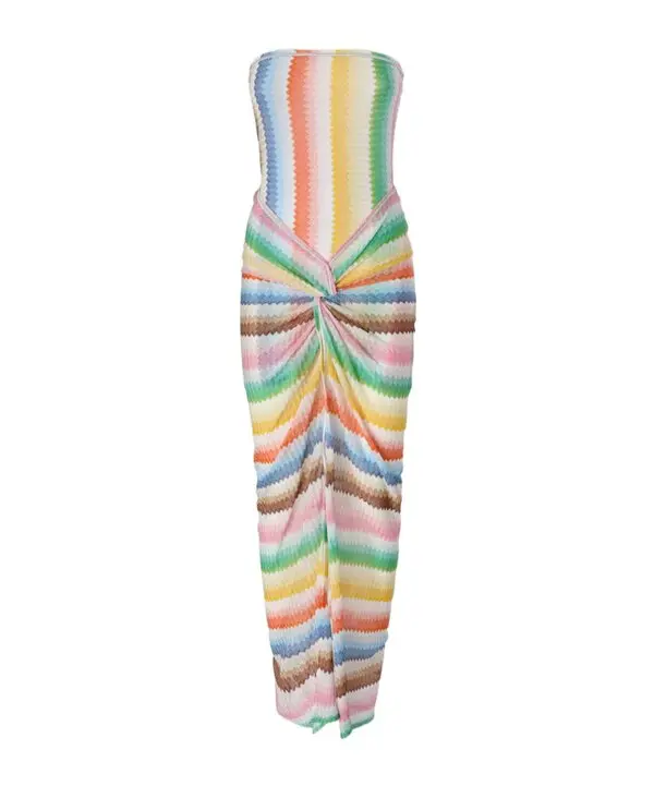 Missoni Strapless Zigzag Maxi Dress - Multicolor