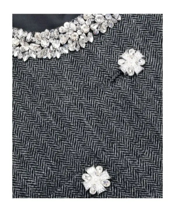 SELF-PORTRAIT Cropped Jacket With Diamanté Embellishments