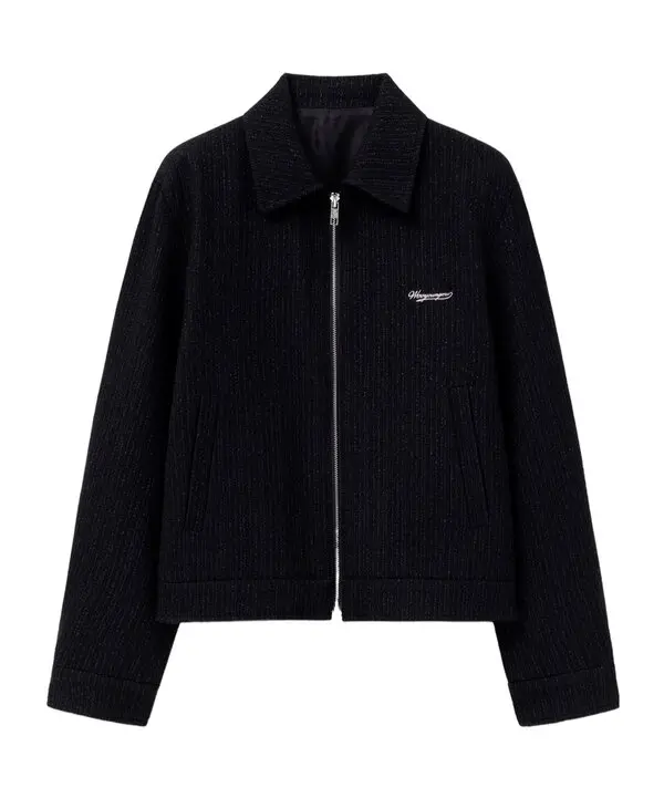 WOOYOUNGMI Logo Zip-up Jacket - Black
