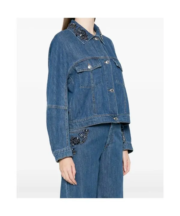 ERMANNO FIRENZE Embellished Denim Jacket
