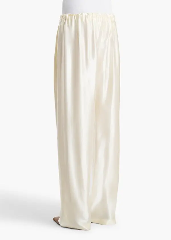 Khaite Rohen Wide Leg Satin Pants