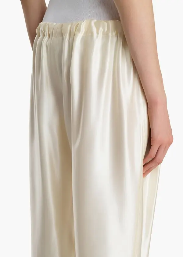 Khaite Rohen Wide Leg Satin Pants
