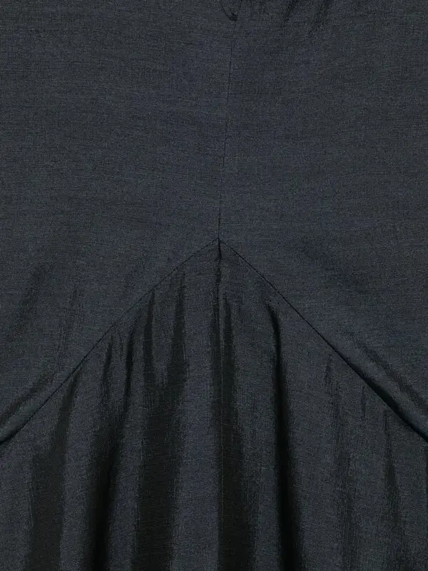 Soeur Pleated Short Sleeve Dress - Black