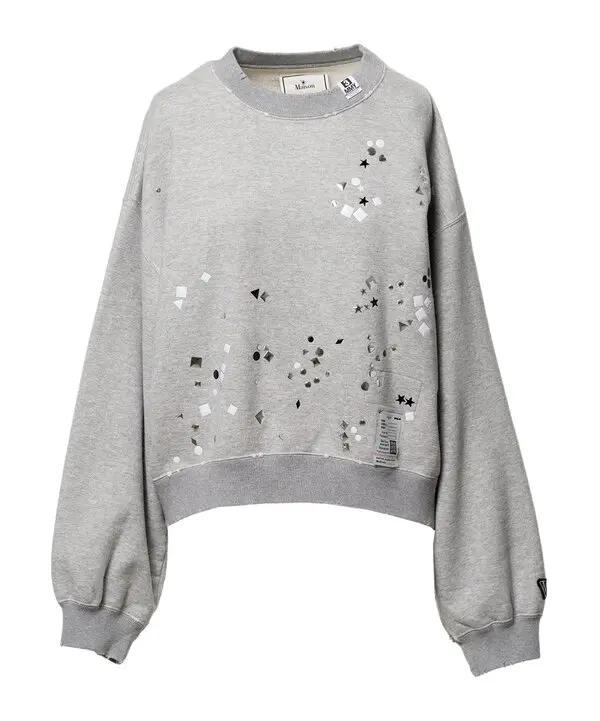 Mihara Yasuhiro Embellished Crewneck Sweatshirt - Grey