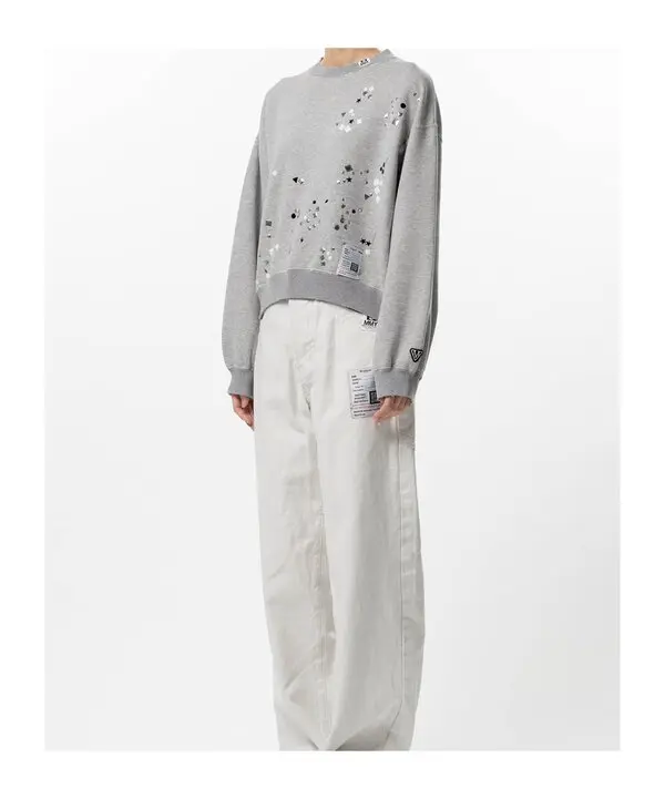 Mihara Yasuhiro Embellished Crewneck Sweatshirt - Grey