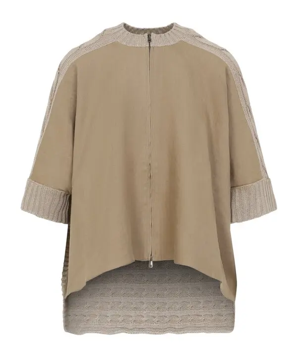 Max Mara Miresia Knitted Zip Cardigan - Nude