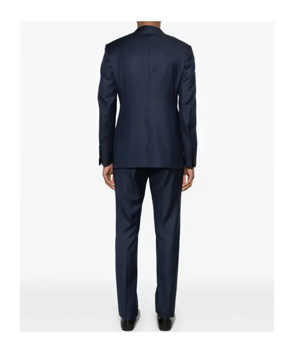 TOM FORD Flap-pocket Single-breasted Suit - Navy